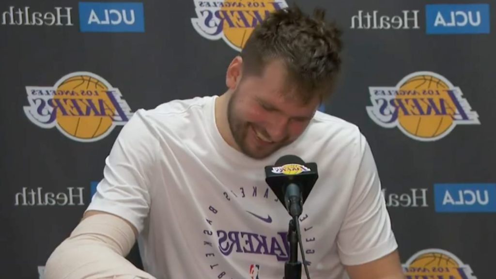 Luka Doncic Jokes About His Bandaged Elbow - Here's What He Said!