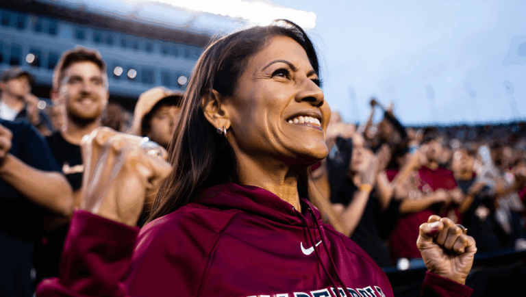 Pavia's mom goes viral again with her wild sideline antics, here's why ESPN won't stop filming her