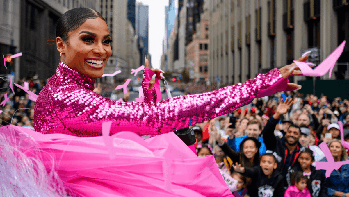 Ciara stuns in all pink at Macy's Thanksgiving parade, Russell Wilson ...