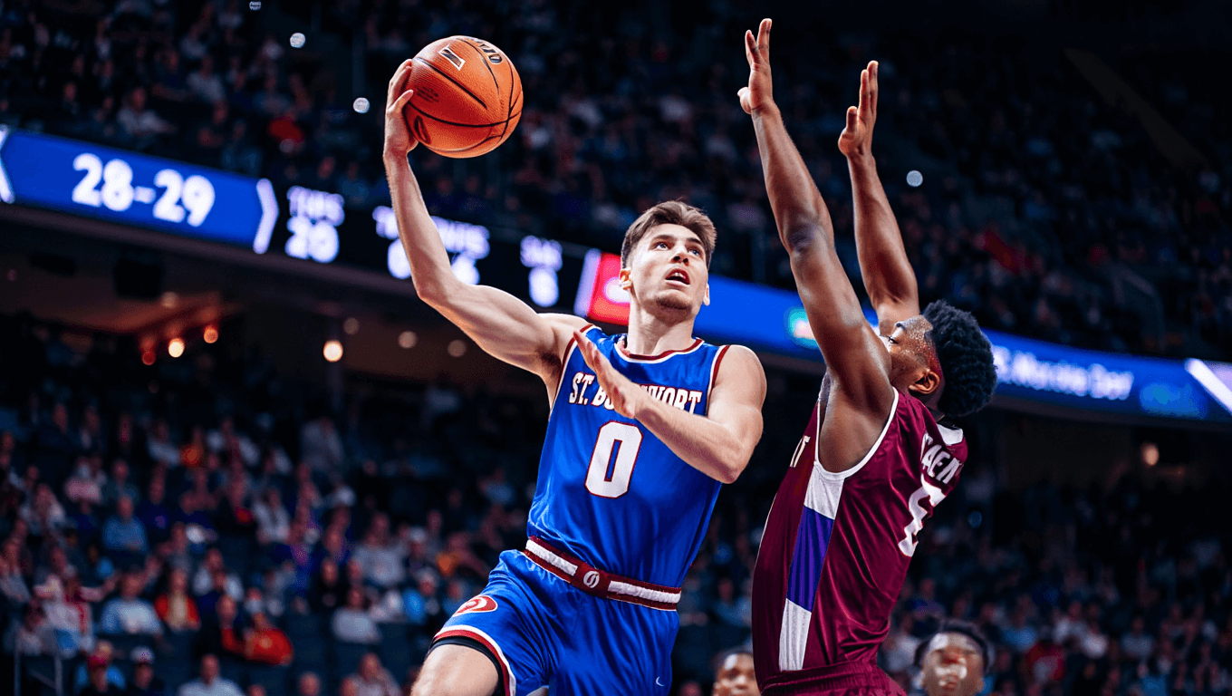 St Bonaventure basketball trailing by 1 at halftime against East ...