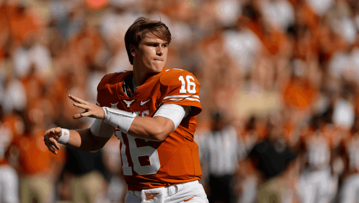 Texas favored 8.5 points over Arkansas with 77% win probability, needs ...