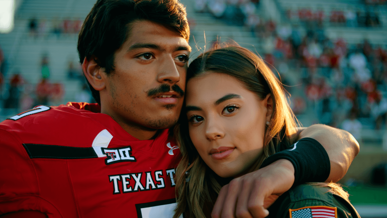 Jacob Rodriguez's wife Emma makes 9-hour drive from Kansas Army base to watch husband chase ...