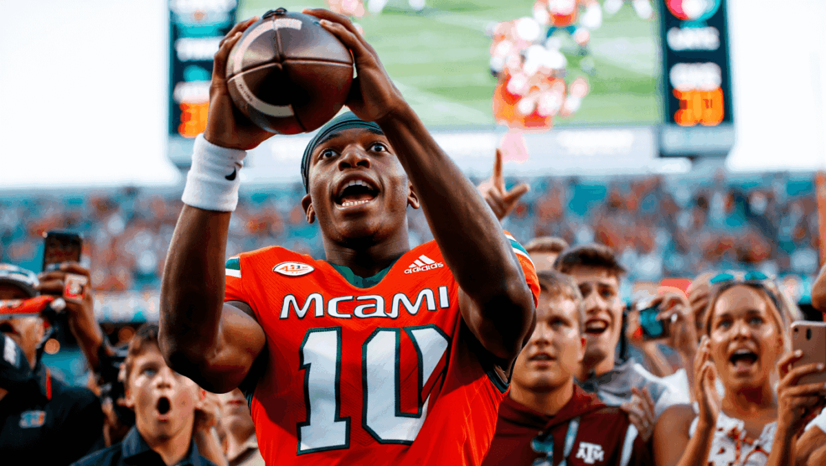 College football today: Miami edges Texas A&M 10-3 with late goal-line ...