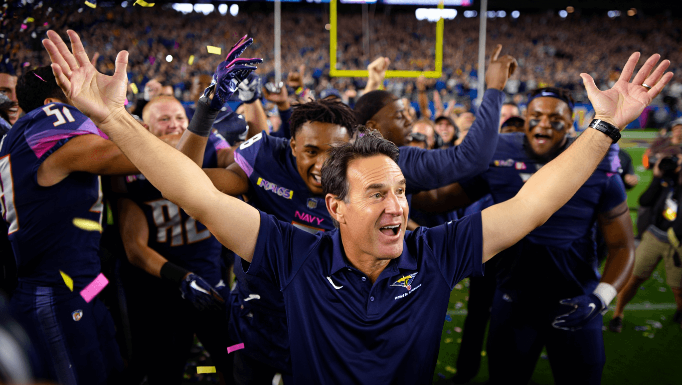 Navy football coach Brian Newberry clinches stunning comeback victory ...