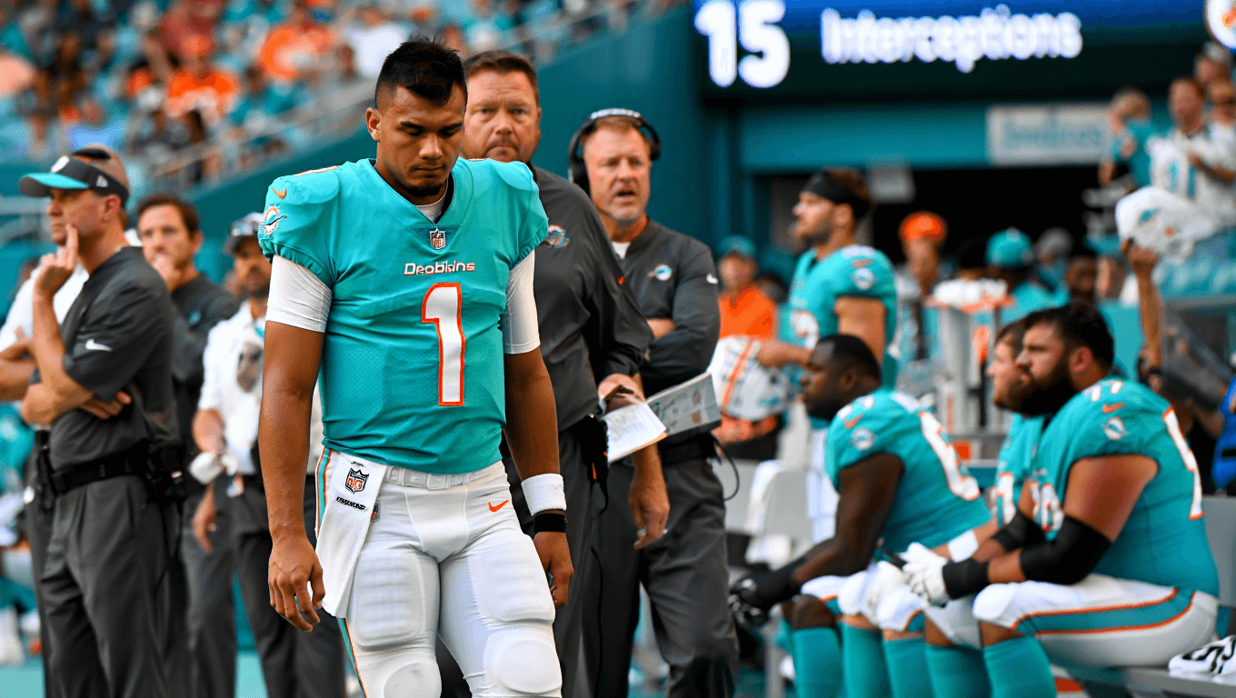 Tua Tagovailoa benches after 15 INTs this season, but rookie Quinn ...