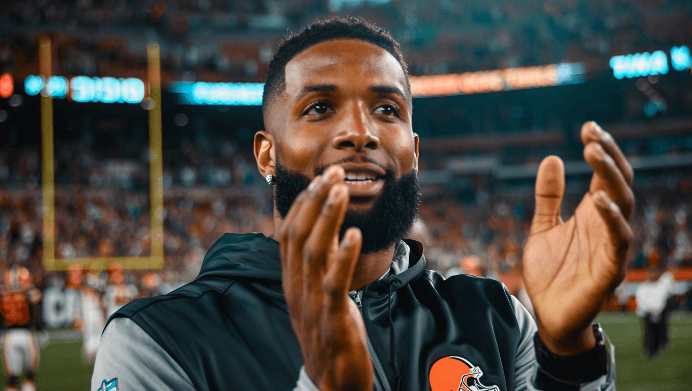 Odell Beckham Jr. reacts to Treylon Burks' insane one-handed TD, wait ...