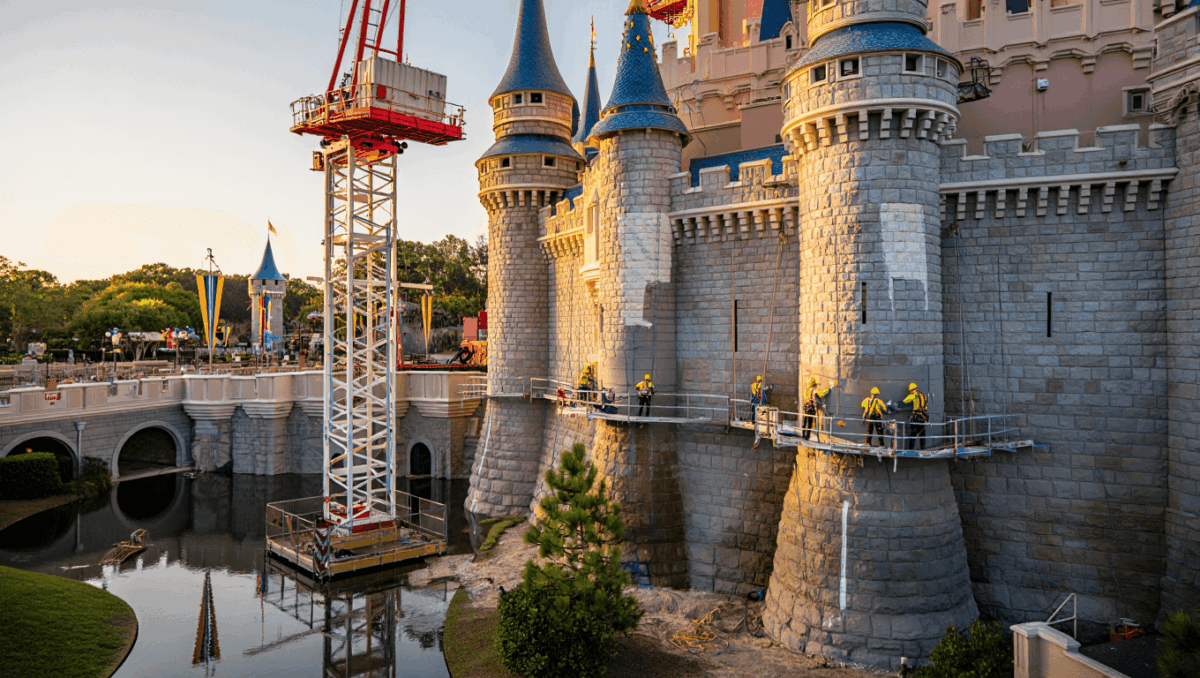 Walt Disney World begins iconic Cinderella Castle repainting in January ...